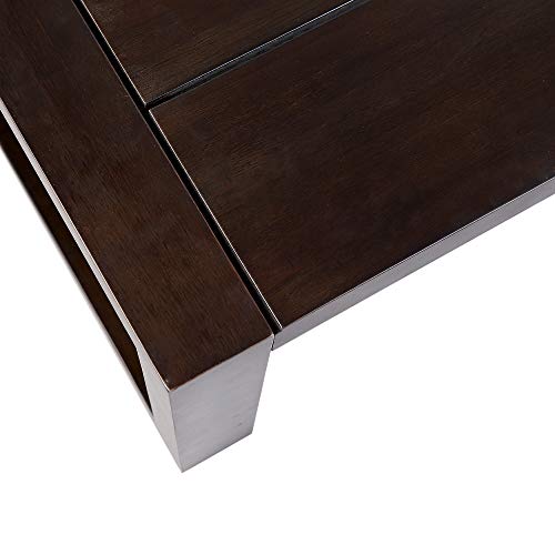 Armen Living Paradise Outdoor Eucalyptus Wood Coffee Table, Earth