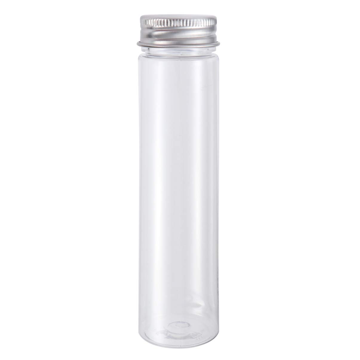 UKCOCO 12 PCS Flat-Bottomed Plastic Clear Test Tubes with Screw Caps Candy Cosmetic Travel Lotion Containers 110ml
