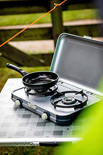 Campingaz, Portable Two Burner Gas Cooker, Outdoor Grill, White