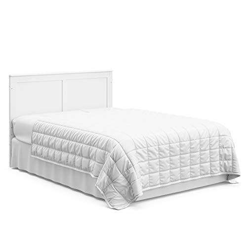 Storkcraft Alpine 5-in-1 Convertible Crib (White) β GREENGUARD Gold Certified, Converts to Toddler Bed and Full-Size Bed, Fits Standard Full-Size Crib Mattress, Adjustable Mattress Support Base