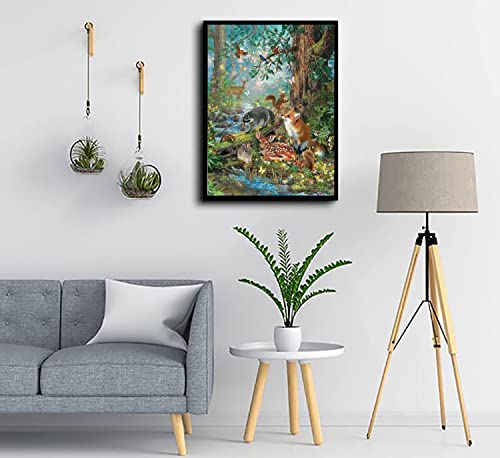GemZono Diamond Painting Kits for Adults Beginners Animals Diamond Art for Adults-DIY 5D Paint with Diamond Full Drill for Home Wall Decor,Animal Diamond Dots(12x16inch)