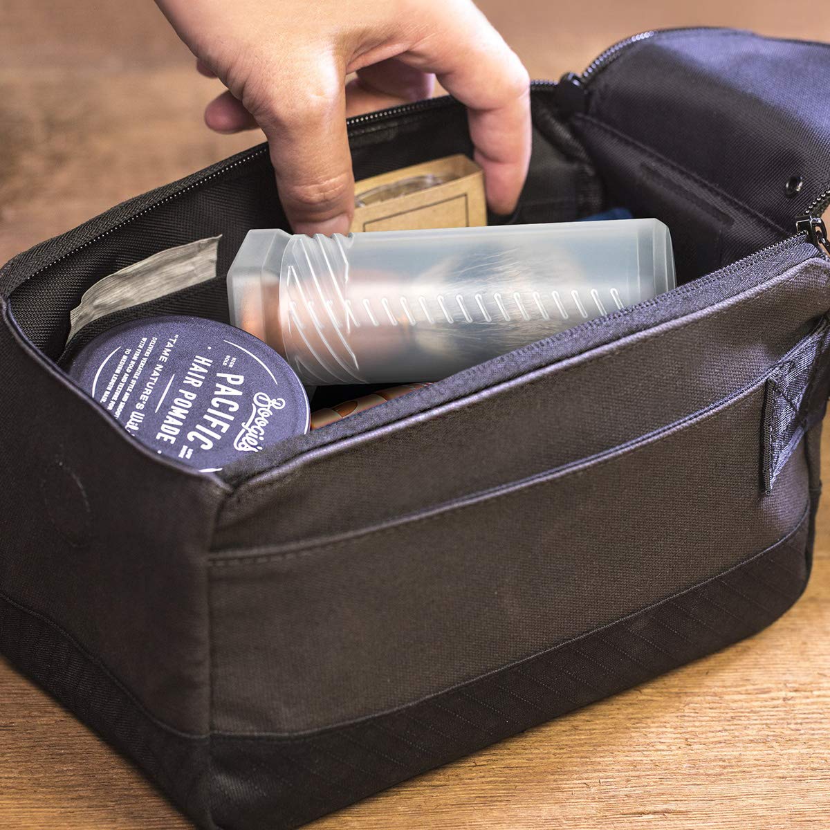 QSHAVE Shaving Brush Travel Case Holder Fit for Most of Shaving Brushes (Brush not Included)
