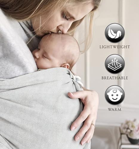 Swaddle Blanket - Baby Essentials | Baptism Christening Dedication Receiving Blankets Baby Wrap for Infant Newborns - Newborn Essentials Must Haves - 100% Viscose Shawls, 80 x 110 cm - White