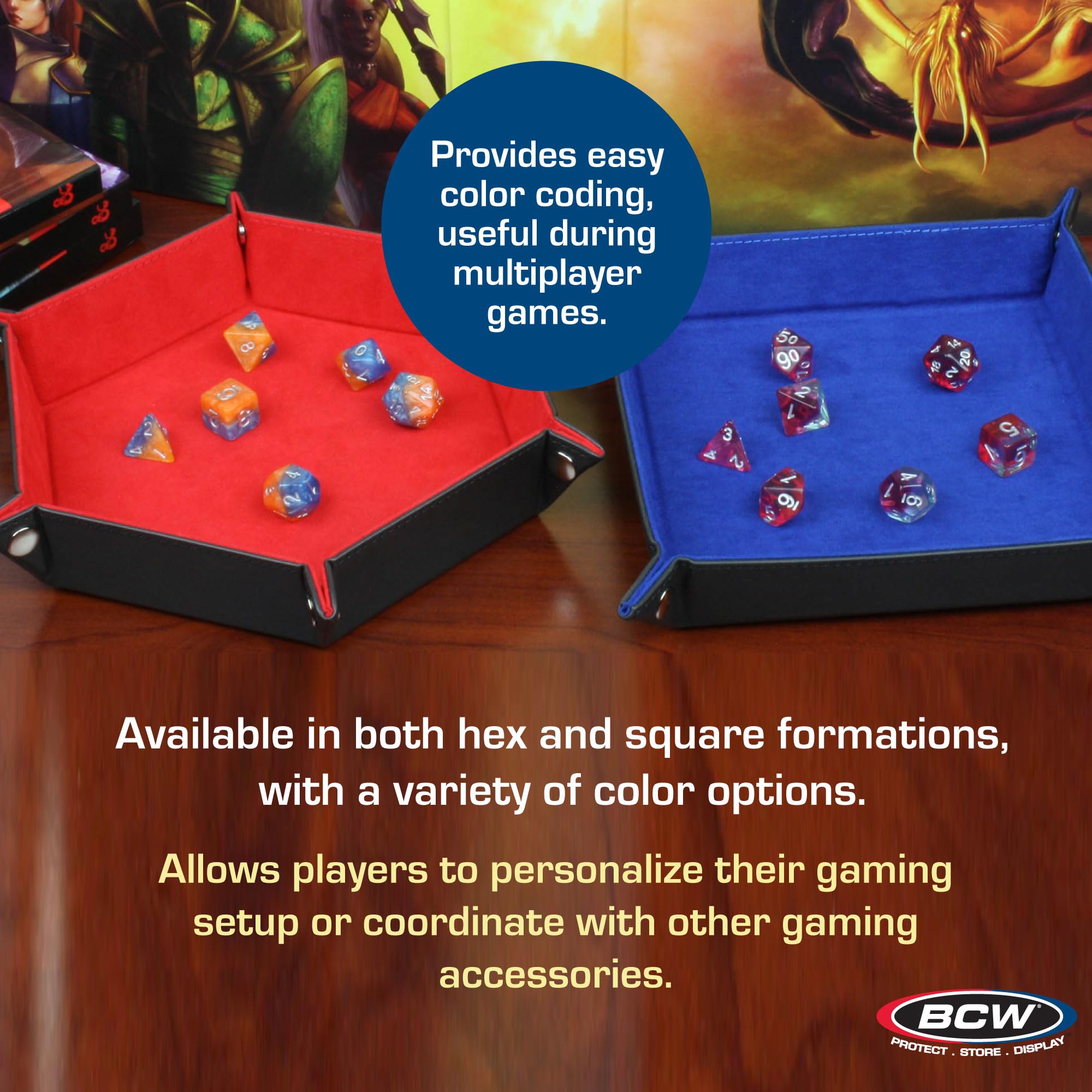 BCW Square Dice Tray - White | 7x7 Inches | Ideal for Dungeons and Dragons, Pathfinder, etc | Dice Rolling Tray Gaming Accessory for Tabletop RPGs and Board Games…