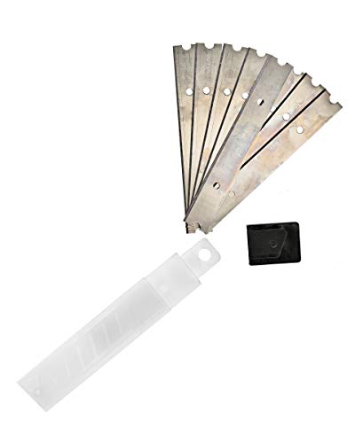 Alpine Industries 4-Inch Industrial Floor Scraper Comfort-Grip Razor Blades & Floor Stripper | Includes 10 Replacement Razor Blades | Scraper Tool for Windows, Walls, Floors & More