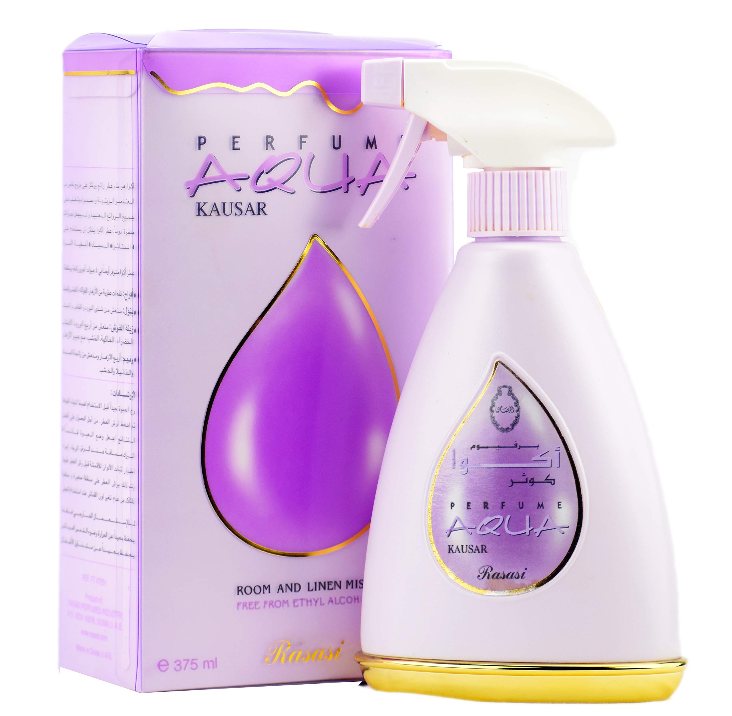 Rasasi Aqua Kausar Room & Linen Mist Spray, 12.6 Ounce