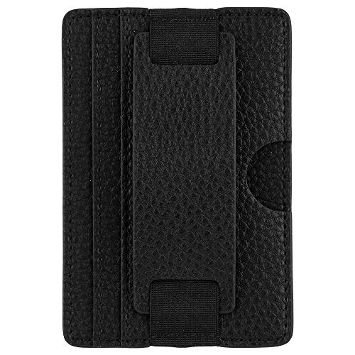 Case-Mate - Stick On Credit Card Wallet - Phone Holder - Loop Pockets - Ultra-Slim Card Holder - Finger Loop for Secure Hold - fit - Apple β iPhone β Samsung β Galaxy β Black