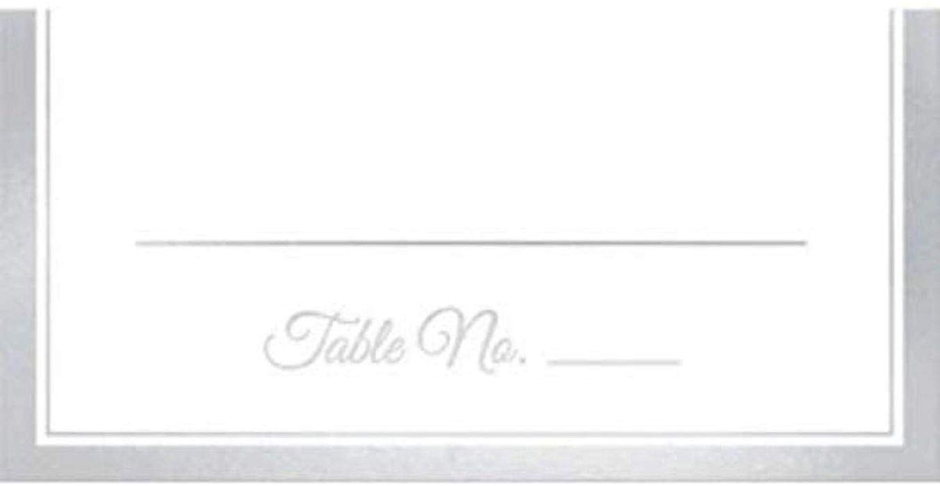 amscan Silver Trim Place Cards | 4" x 4" | 50 Pcs