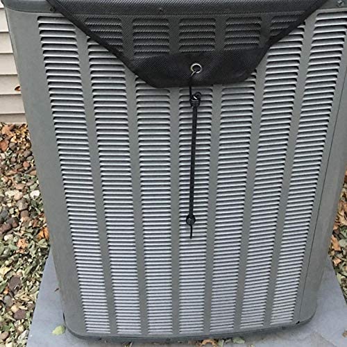 Air Conditioner Covers for Outside Units Central Ac Cover Leaf Guard Heavy Duty Mesh AC Defender for Outdoor Square Units, All Season Black (24 x 24 inch )
