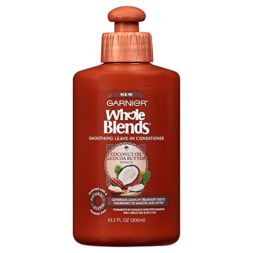 Garnier Whole Blends Smoothing Leave-in Conditioner, Coconut Oil & Cocoa Butter 10.2 Fl Oz (1 Count)