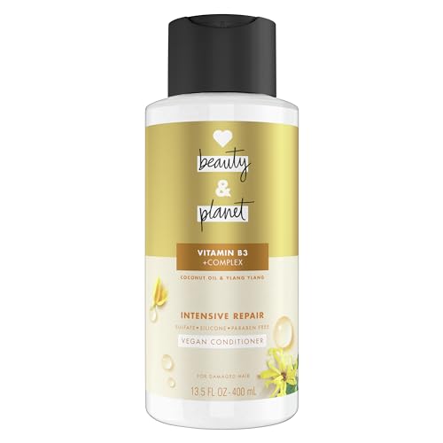 Love Beauty and Planet Conditioner with Vitamin B3 Coconut Oil & Ylang Ylang for Intensive Repair for Damaged Hair Sulfate, Silicone, & Paraben Free. Cruelty-Free. 13.5 oz