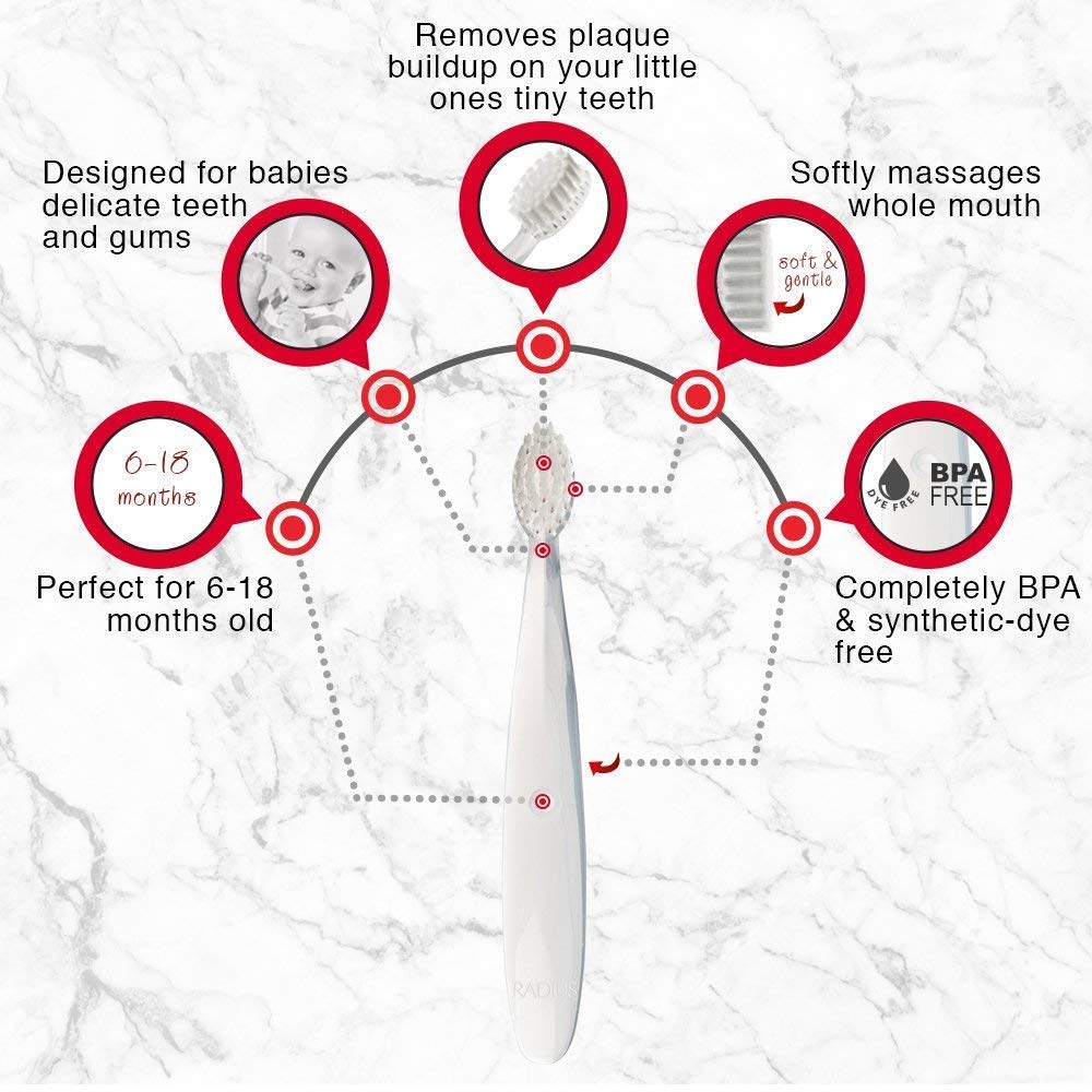Radius Ultra Sensitive Pure Brush Baby Toothbrush, 1 EA