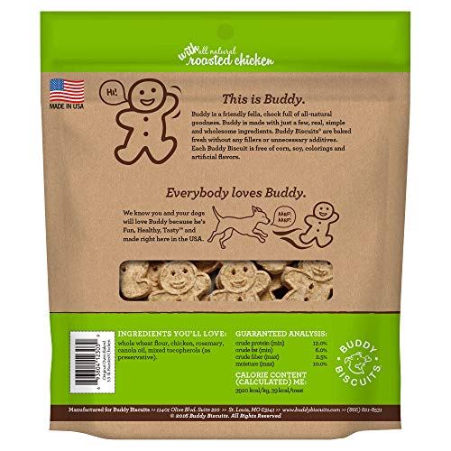 Buddy Biscuits Oven-Baked, Healthy Whole-Grain, Crunchy Treats for Dogs