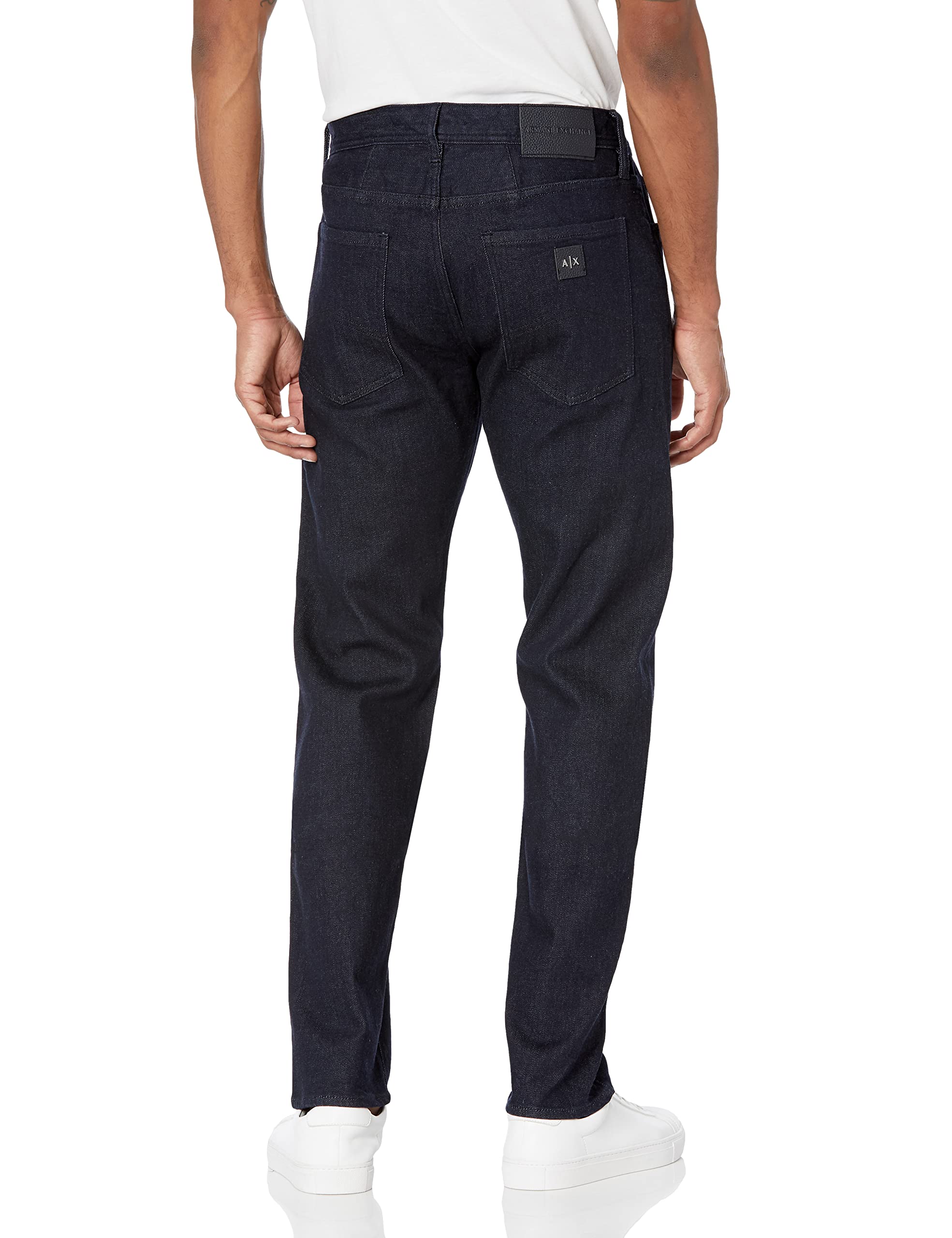 A | X ARMANI EXCHANGE Men's 5 Pocket Slim Dark Rinse, INDIGO DENIM/INDIGO, 31R