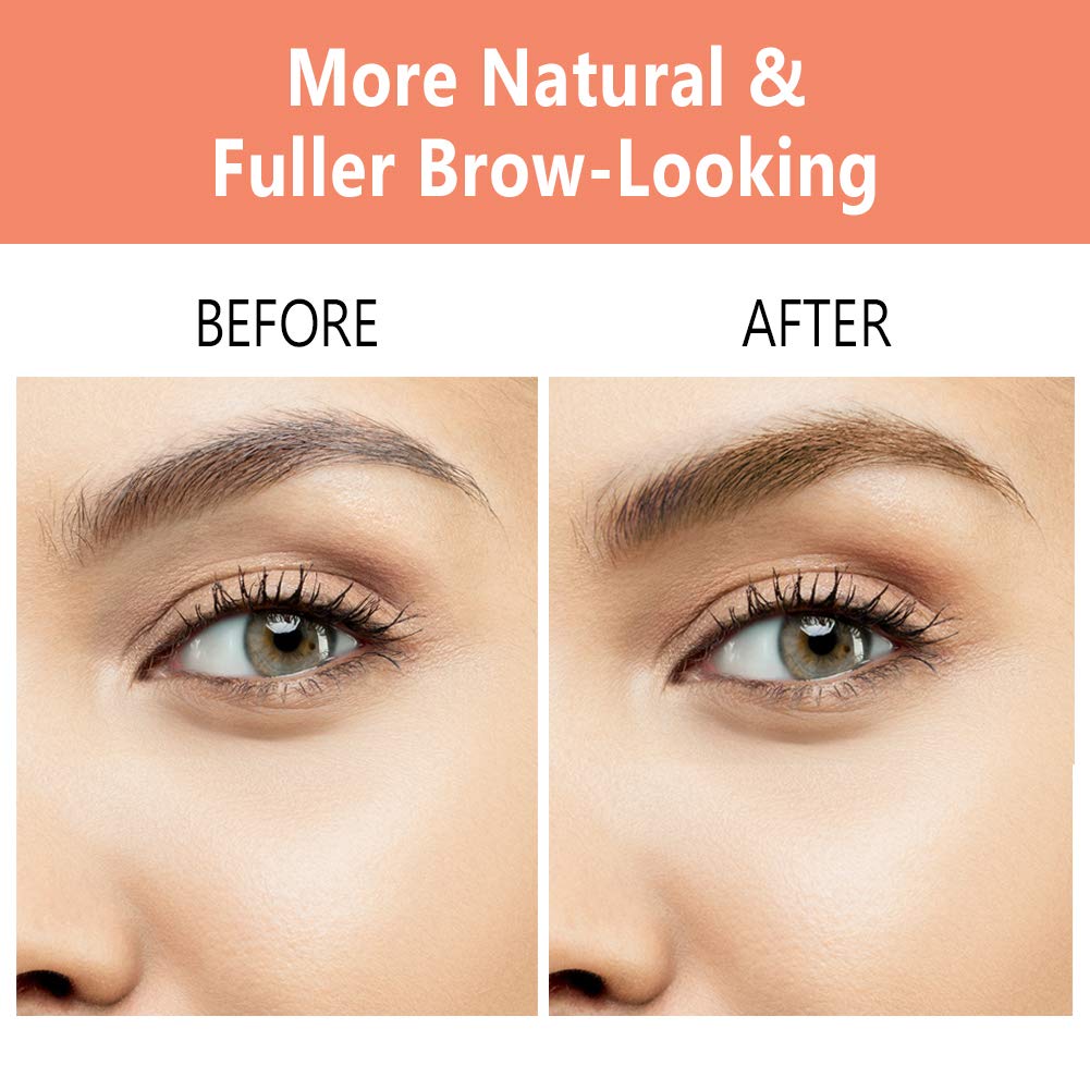4D Charming Tinted Eyebrow Gel, Cilrofelr Waterproof Eyebrow Gel with Spoolie Brush & Eyebrow Razor, Long Lasting, Non-Sticky, For Natural Brow Looking, Cruelty Free & Paraben Free, Medium Brown, 5.0g