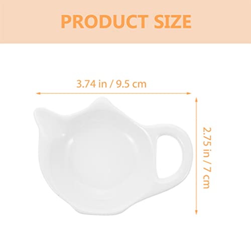 Ceramic Teabag Coaster Tea Bag Squeezer Ketchup Seasoning 2Pcs Tea Bag Rest Teaspoon Rest Tea Holder Tea Bag Holder Ceramic Tea Bag Holders for Tea Bag Tea Bag Holder Organizer