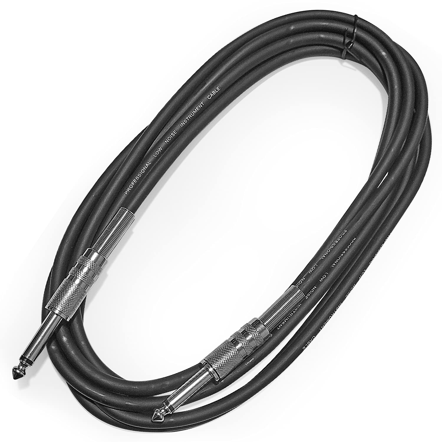 AxcessAbles 1/4 Inch to 1/4 Inch TS Guitar Audio Cable- 10ft | 6.35mm Instrument Cable | Amp Cable for Guitar | Unbalanced 1/4 Patch Cord-10ft