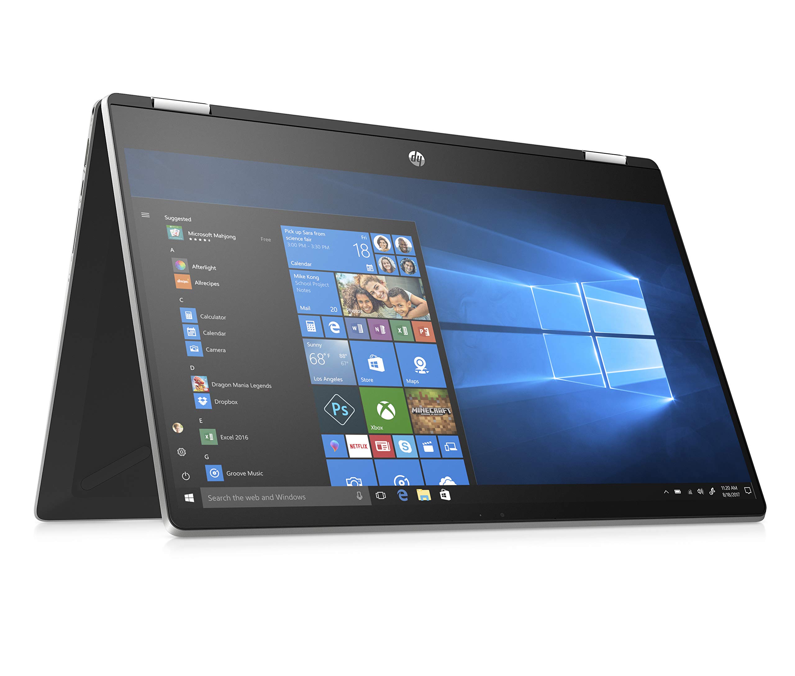 HP Pavilion X360 Convertible 15.6" HD WLED-Backlite Touch Screen 2 in 1 Laptop Intel i5-8265U up to 3.9GHz, 8G DDR4, 1TB HDD + 128G SSD, Window 10 Home, Intel UHD Graphic 620, B&O Play, HD Webcam