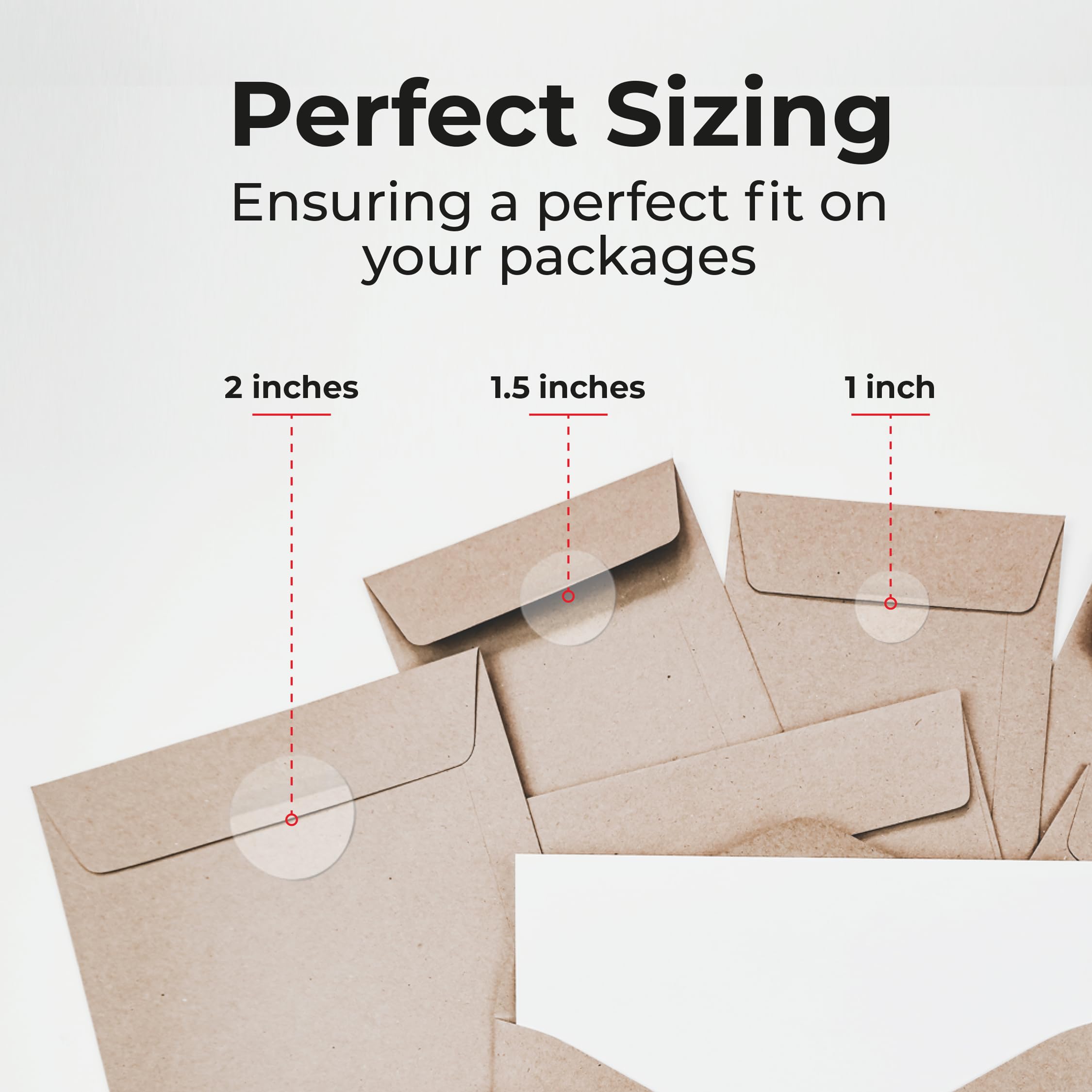 MESS Clear Round Labels (1,000/Roll, 1 Inch) Clear Round Stickers - Clear Labels and Wafer Tab Seals - Envelope Seal Stickers - Clear Stickers Circle Labels, Transparent Sealing Dots, Envelope Sealer