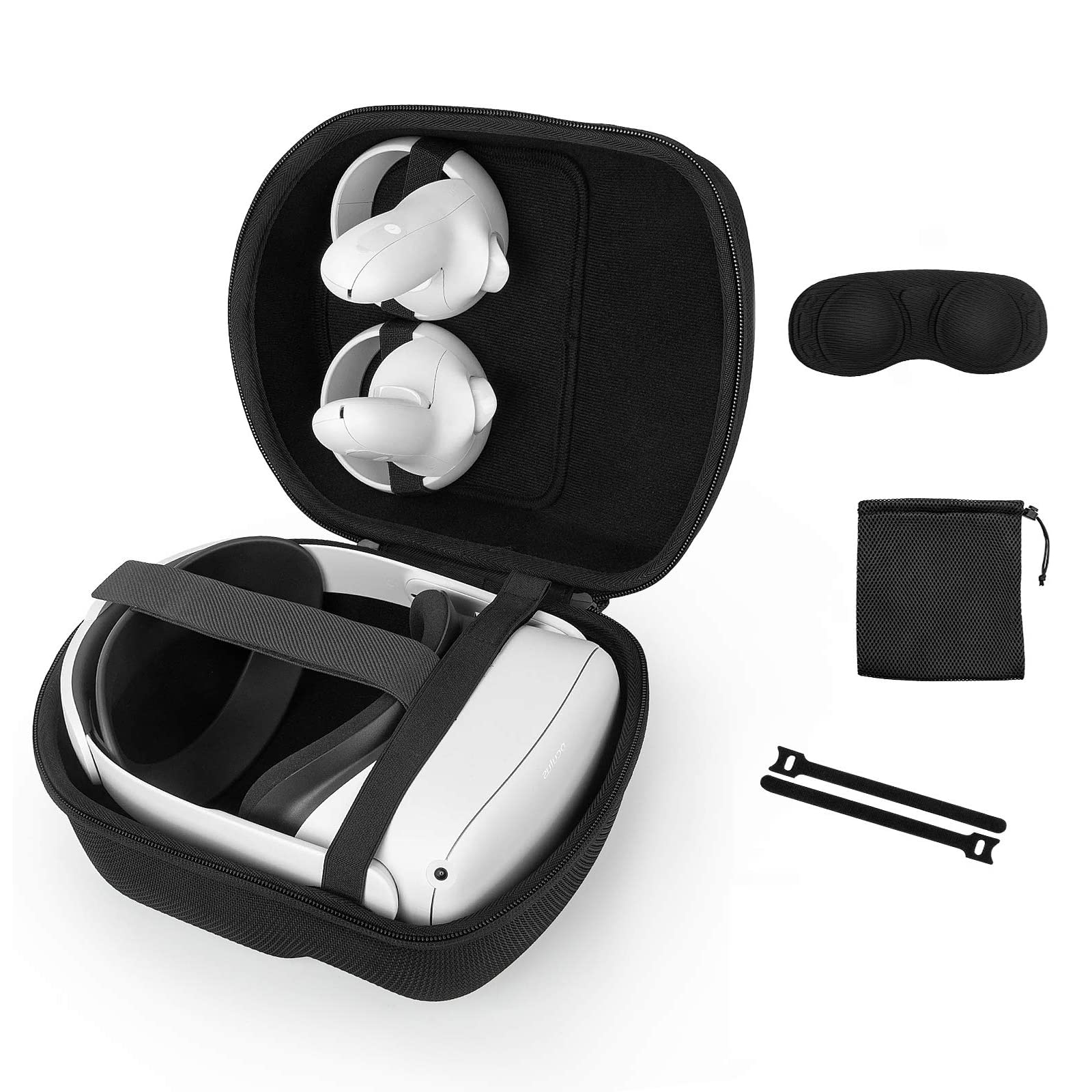 AnyTime Blades Case for Oculus Quest 2 V_r Gaming Headset Compatible with Elite Strap and More Accessories, Hard Protective Portable Carrying Travel Storage Bag