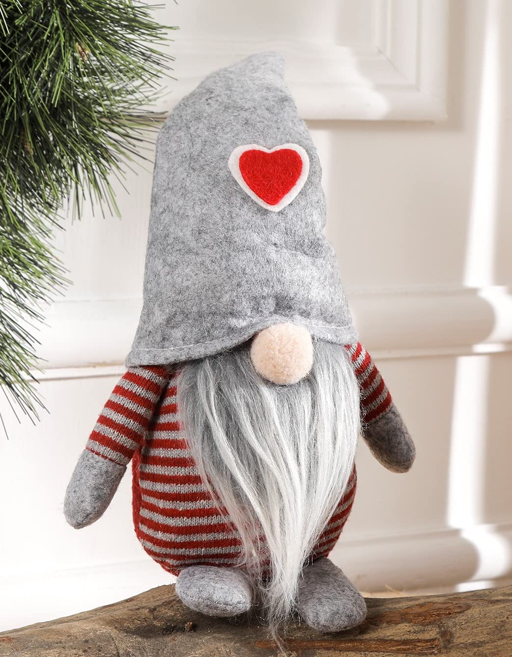 Christmas Gnome, Christmas Valentine's Day Decorations, Mini Sized 7.5 Inch Swedish Tomte Nisse Christmas Ornaments for Home Porch Garden Patio