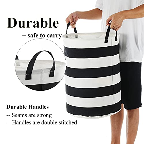 Kids Laundry Basket Collapsible Hamper, 22 Inches Tall Large Fabric Dirty Clothes Hampers for Bedroom, Nursery Baby Hamper