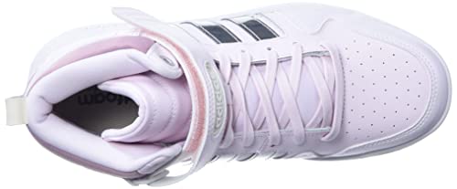 adidas Women's Postmove Mid Basketball Shoe, Almost Pink/Silver Metallic/Magic Mauve, 7