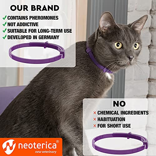 Cat Calming Collar & Pet Anti Anxiety Products - Feline Calm Pheromones Collars & Cats Stress Relief - Relaxivet Comfort Helps with Pee, New Zone, Aggression, Fighting with Dogs & Other Behavior
