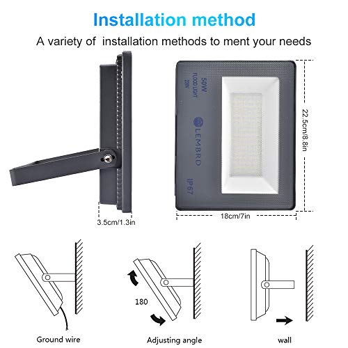 Catinbow 100W LED Flood Light 2 Pack, 10000LM Outdoor Flood Lights Warm White 3200K, IP67 Waterproof Super Bright LED Backyard Lighting Fixtures for Home, Garden