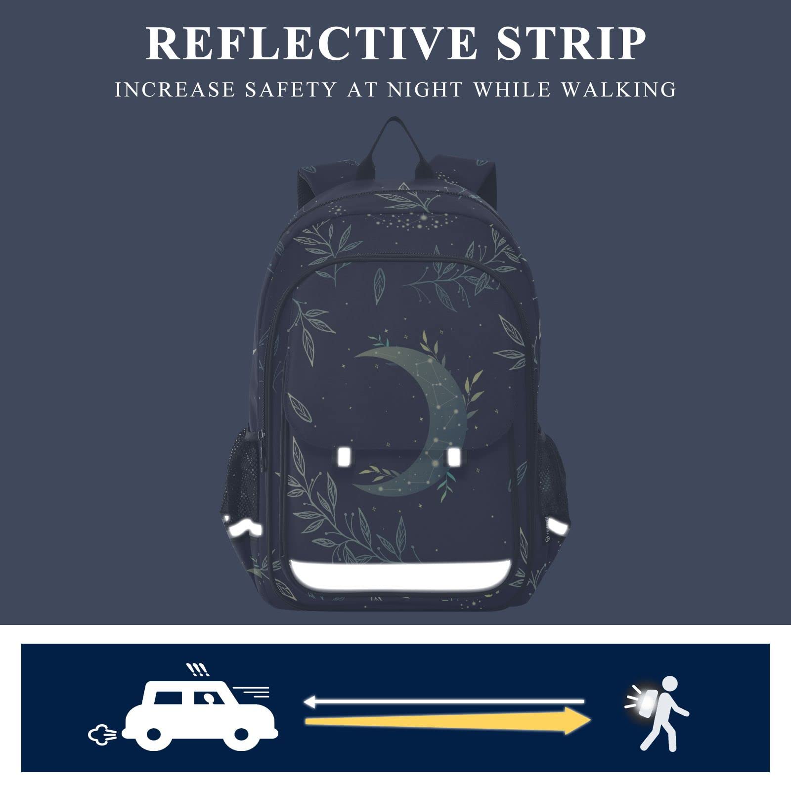 ALAZA Space Stars Constellations Herbs Casual Backpack Bag Travel Knapsack Bags