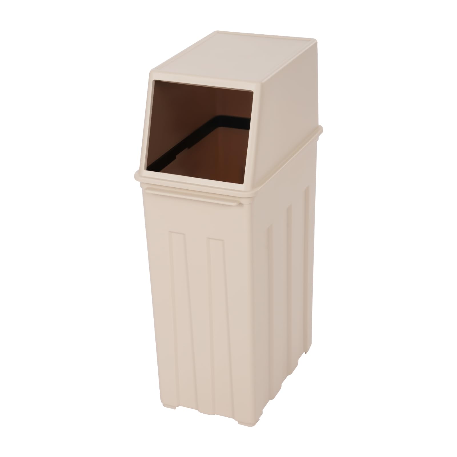 8 Gal Trash Can Tall & Narrow Trash Bin for Kitchen Slim Trash Can with Lid Floor Standing Swing Door Waste Basket, 7.48 x 11.81 x 24.61in