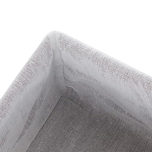 EZOWare Set of 2 Woven Paper Rope Wicker Storage Nest Basket Organizer Container Bins with Liner for Organizing Kids Baby Closets, Room Decor, Toys, Towels, Gift Baskets Empty - Gray (7 x 7 x 5.5")