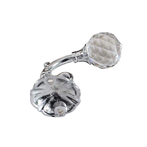 VOSAREA Pack of 2 Vintage Crystal Rose Pattern Wall Curtain Hook Coat Hat Handbags Towel Single Hook Wall Mount Hanger