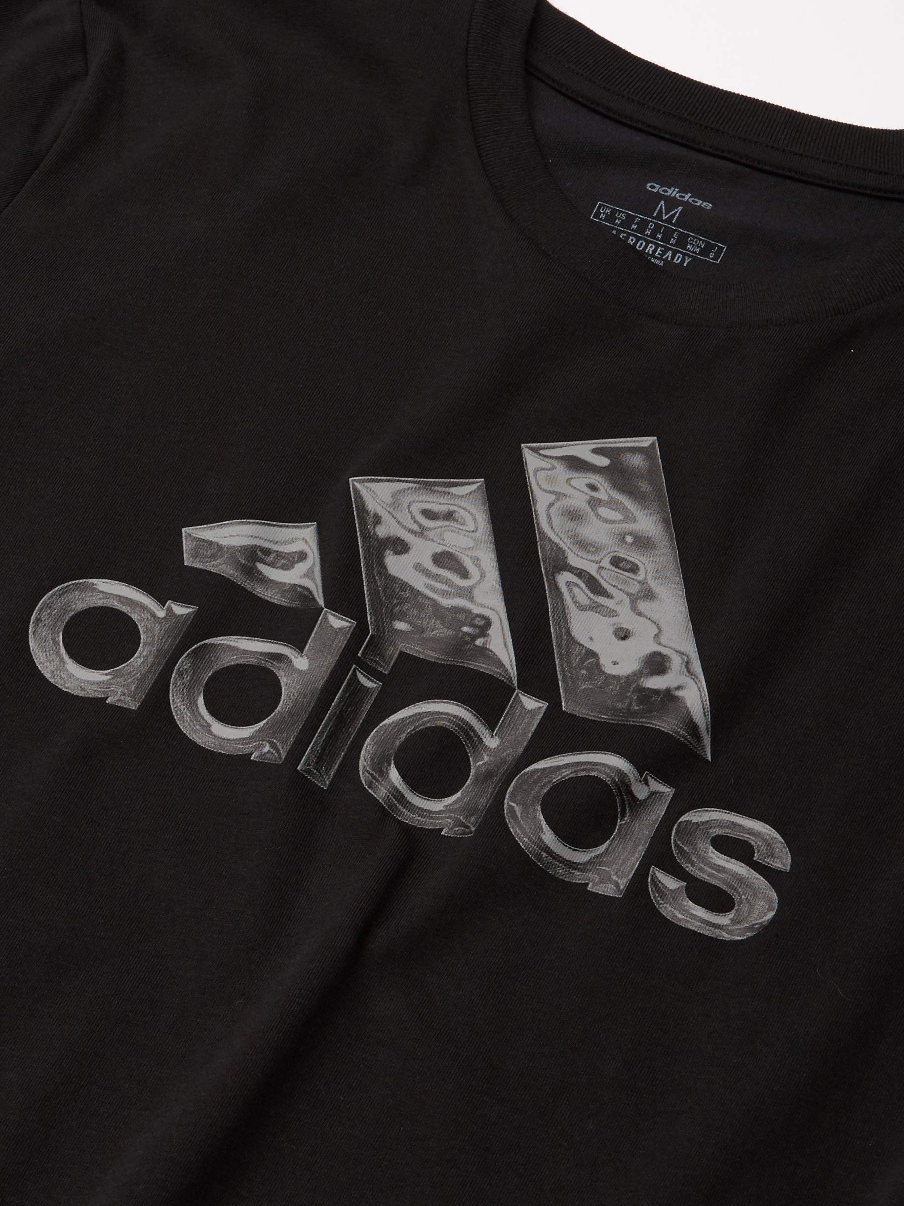 adidas Male Hyperreal Logo Tee, White , L