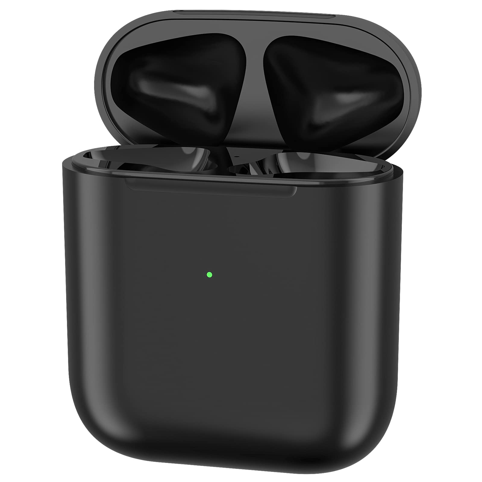 Airpods Charging Case Compatible for Airpods 1&2, Rantuns Wireless Charger Replacement Case for Air Pod, 450mAh Battery with Bluetooth Pairing Sync Button, NO Earbuds Include, White (Black)