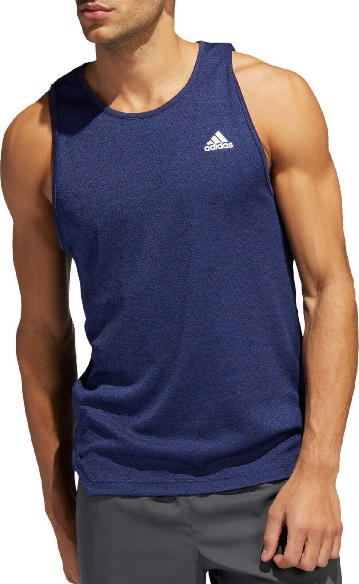 ADIDAS Men's Axis Tank Top, Legend Ink/Dark Blue Small