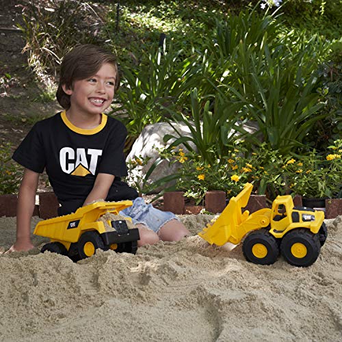 CAT Construction Toys, 2 Pack 7" Mini Crew Toy Trucks with Articulated Parts, Fun and Durable for Indoor/Outdoor Use, Ages 2+