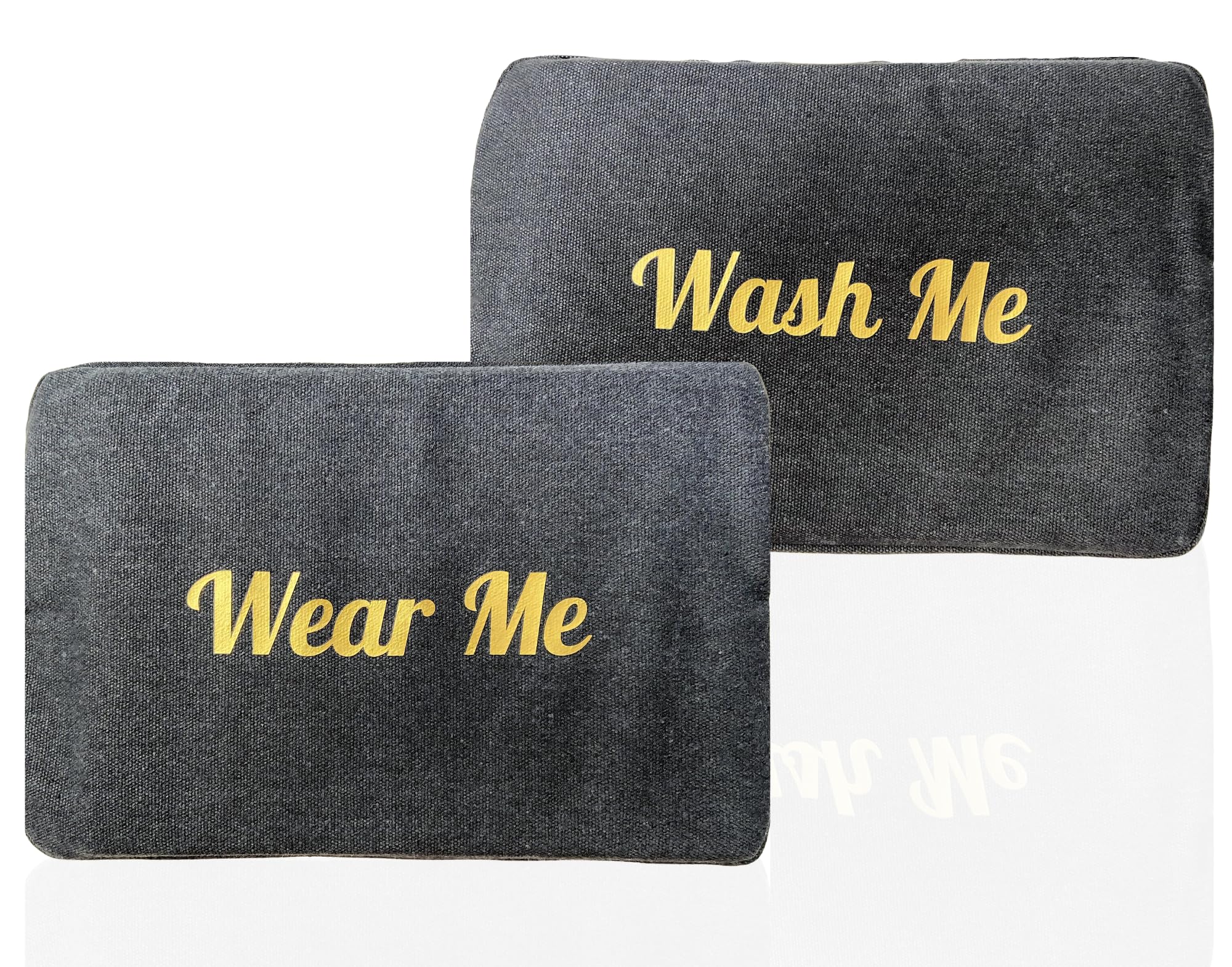 Travel Fanatics Canvas Two Sided Travel Laundry Bag - Washable Laundry Bag with Clean and Dirty Sides - Wash Me & Wear Me - Black