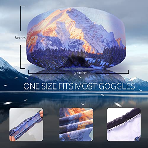 8 Pieces Ski Snowboard Goggle Cover Microfiber Ski Goggle Protector Snow Sports Goggle Cover Sleeve Lens Scratch Dust Protection for Outdoor Activities Travel Storage Accessories