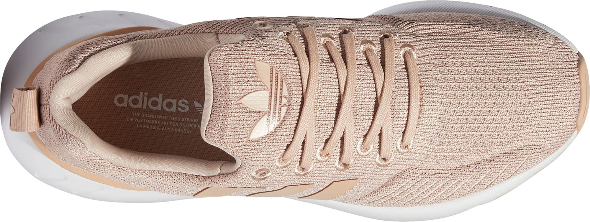 adidas Women's Swift Run 22 Sneaker, Ash Pearl/Ash Pearl/White, 7 M US