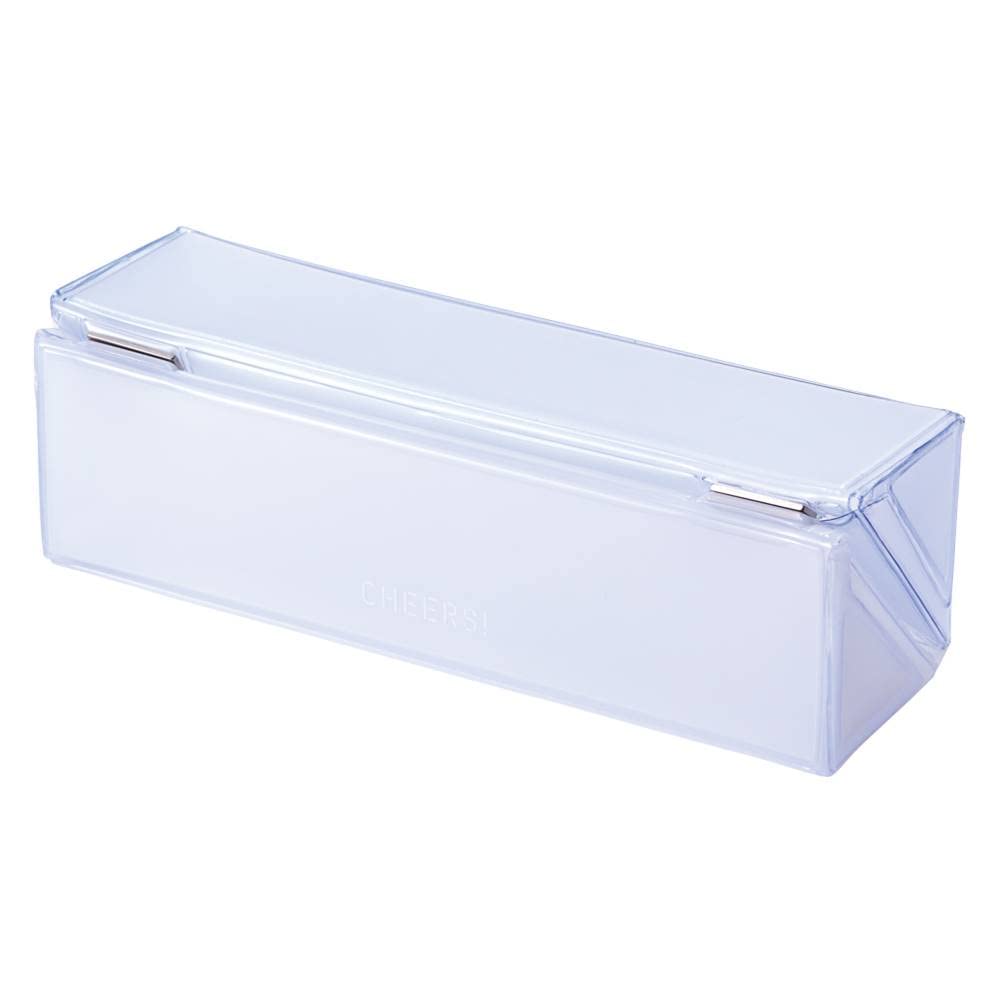 キングジム(Kingjim) King Jim CH2182T Cheers Square Pen Case, Milky White