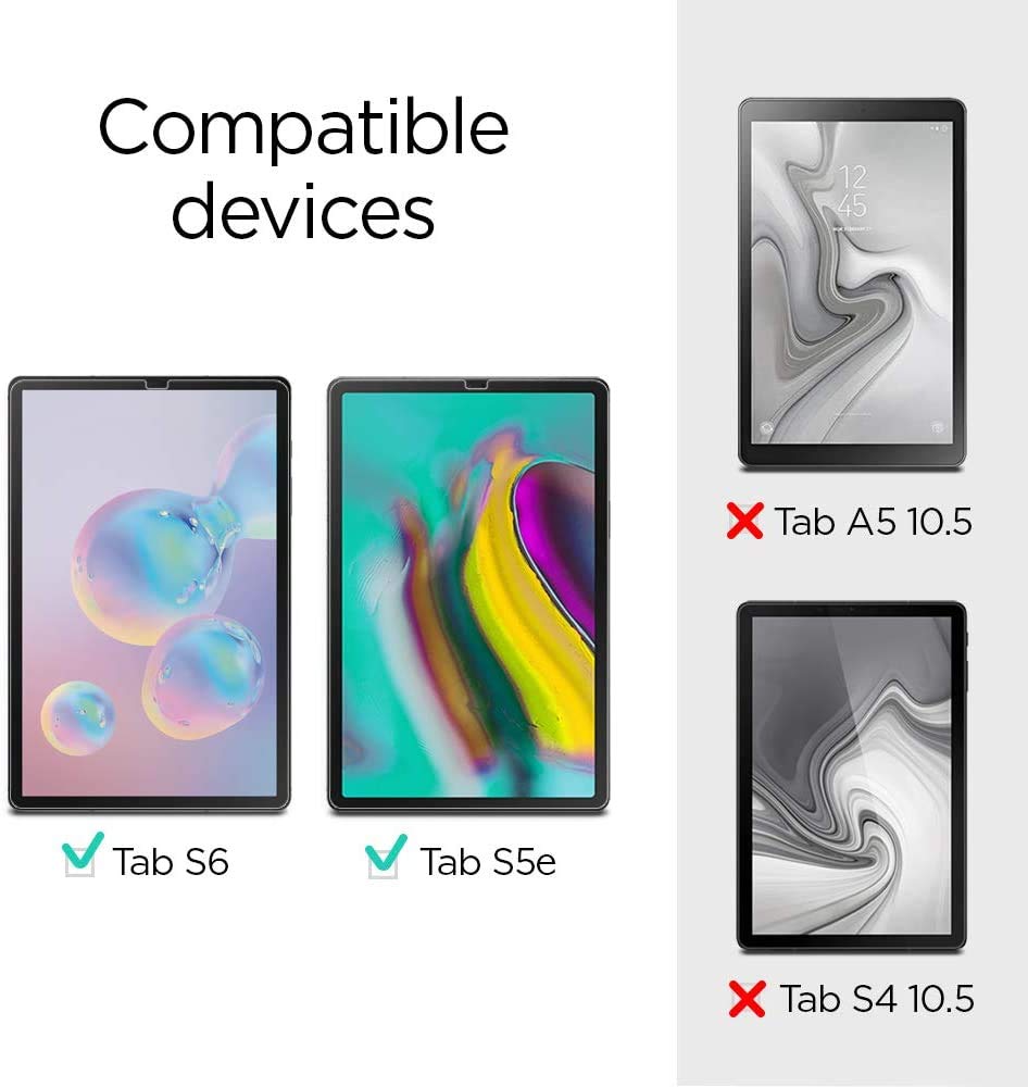 TANTEK [3-Pack Screen Protector for Samsung Galaxy Tab S6/Tab S5e 10.5 inch,Tempered Glass Film,Ultra Clear,Anti Scratch,Bubble Free,S-Pen Compatible