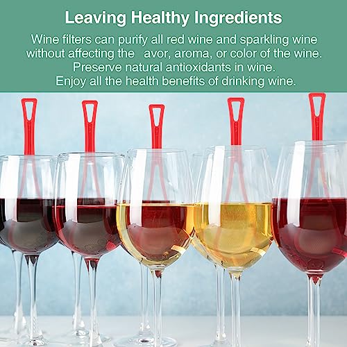 8-Packs Wine Wand Filter, Wands Wine Purifier Sticks, Remove Wine Sulfites and Histamines, Reduces Headaches Nausea & Wine Allergies, Purify Wines Without Changing the Natural Taste & Pure