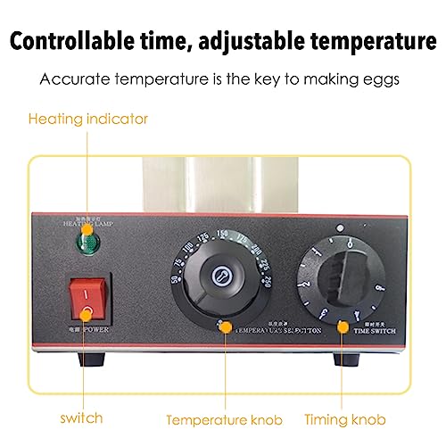 Electric Ice Cream Cone Waffle Maker Machine 1400W Non-Stick Rotatable Waffle Baker Machine with 50~300℃ Temp Range for Bakery, Restaurant, Snack Bar or Household