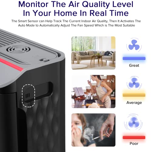 BS-14 Air Purifier & BS-03 Air Purifier, Effectively Clean 99.97% of Dust, Smoke, Pets Dander, Pollen, Odors