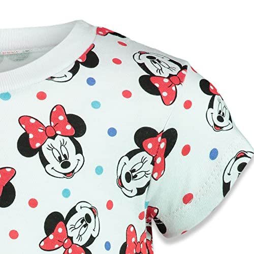 Disney Mickey Mouse Minnie Mouse Little Girls 4 Pack T-Shirts 6-6X