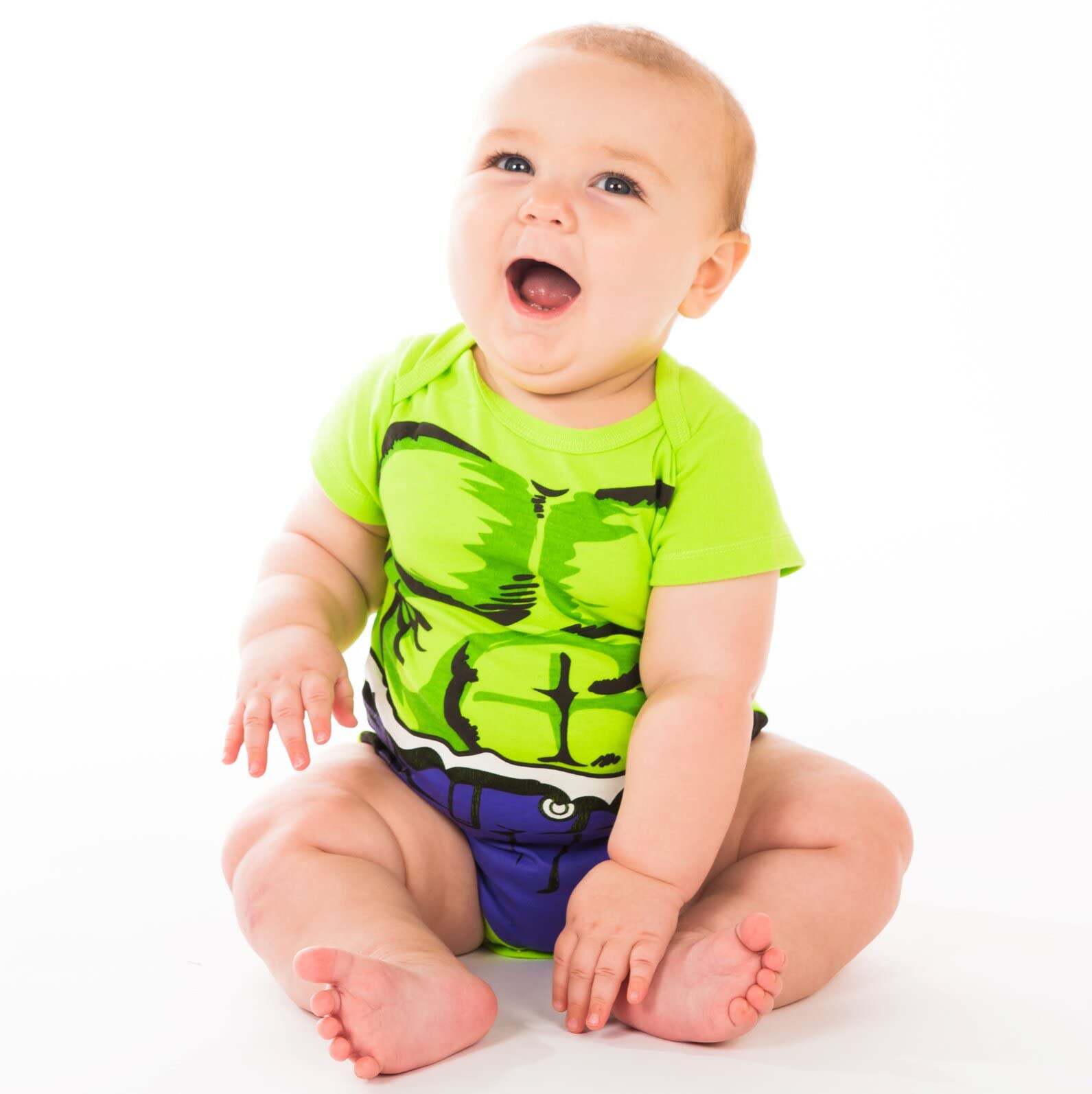 Marvel Baby Boys' 5 Pack Bodysuits - The Hulk, Spiderman, Iron Man and Captain America Multi 3-6 Months