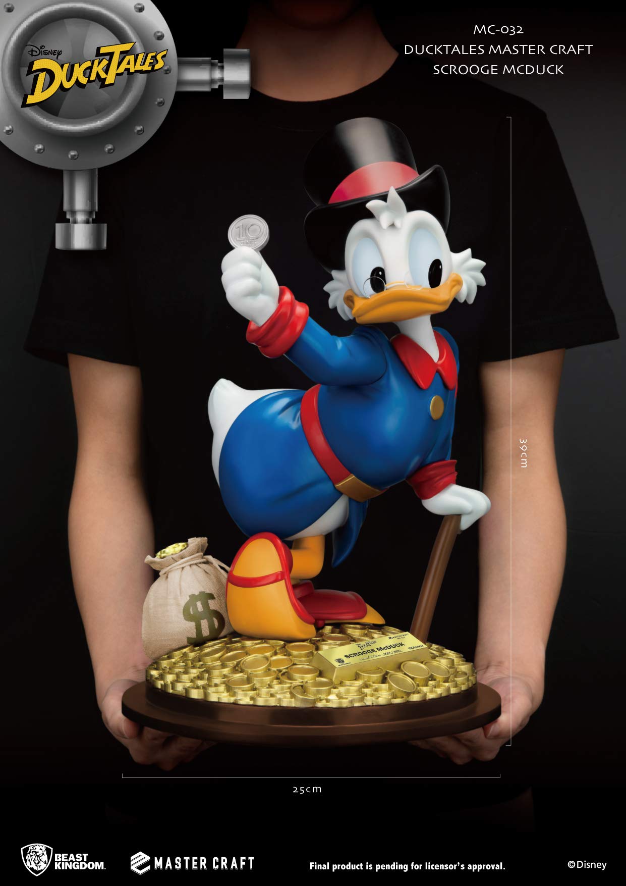 Beast Kingdom Ducktales: Scrooge McDuck MC-032 Master Craft Statue, Multicolor, 16 inches