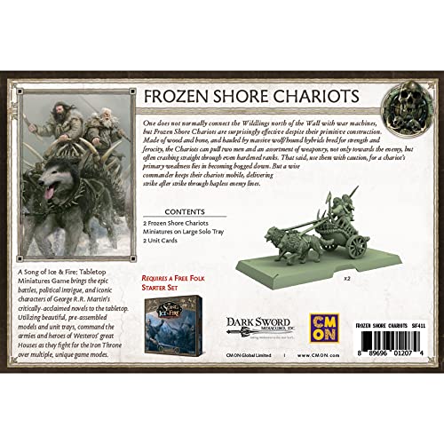 CMON A Song of Ice and Fire Tabletop Miniatures Frozen Shore Chariots Unit Box | Strategy Game for Teens and Adults | Ages 14+ | 2+ Players | Average Playtime 45-60 Minutes | Made