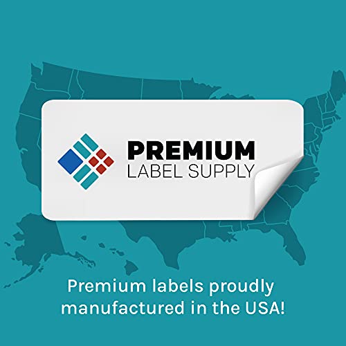 Premium Label Supply White Sticker Full Sheet Shipping Labels – 8.5" x 11" – Laser/Inkjet Compatible – (1 Label/Sheet), 100 Sheets - Letter Size
